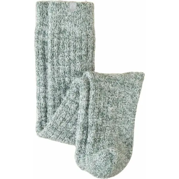 SOFTIES Marshmallow Slouch Socks With Grippers - Heather Dusty Green