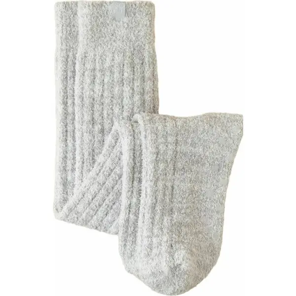 SOFTIES Marshmallow Slouch Socks With Grippers - Heather Grey