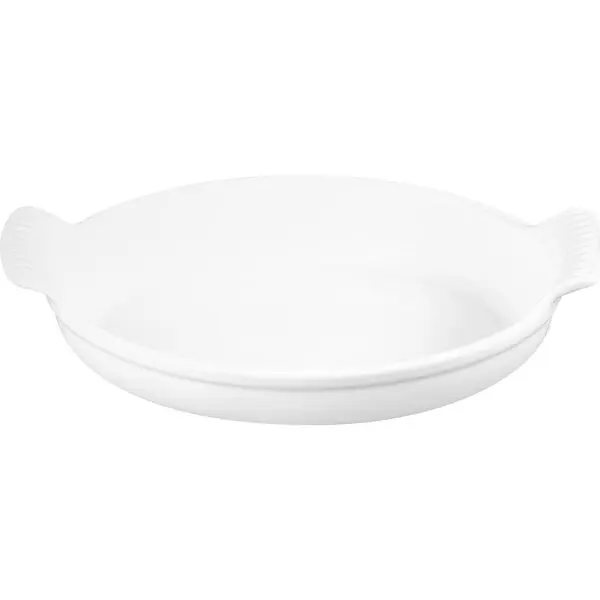 LE CREUSET Heritage 1.75-quart Oval Au Gratin Baking Dish - White