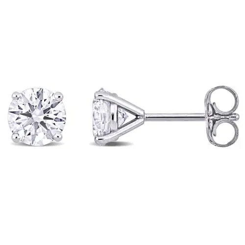 JULIANNA B. 1 1/2 Ctw Lab-grown Diamond Platinum Stud Earrings - White Gold