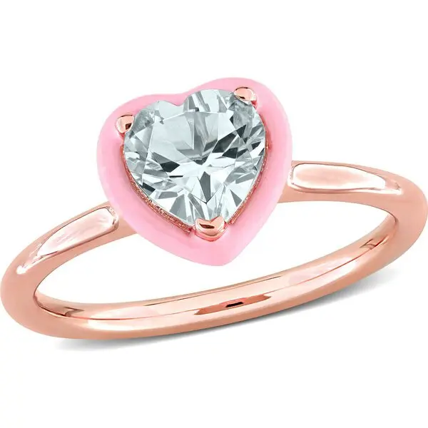 JULIANNA B. Heart Ring - Aquamarine