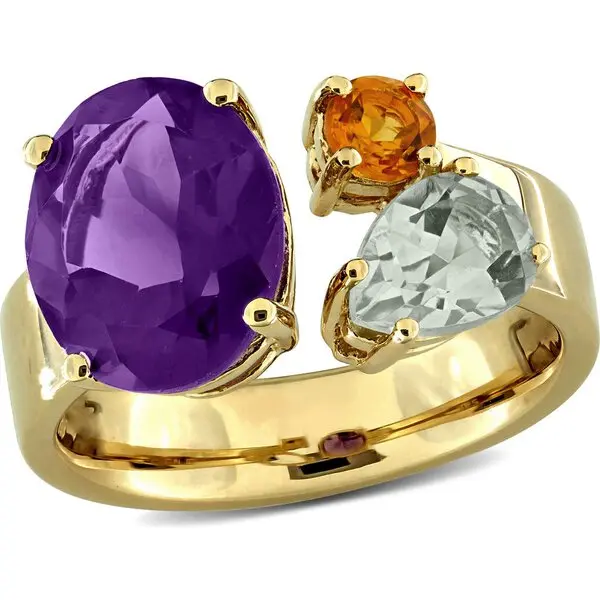 JULIANNA B. Gemstone Open Ring - Amethyst