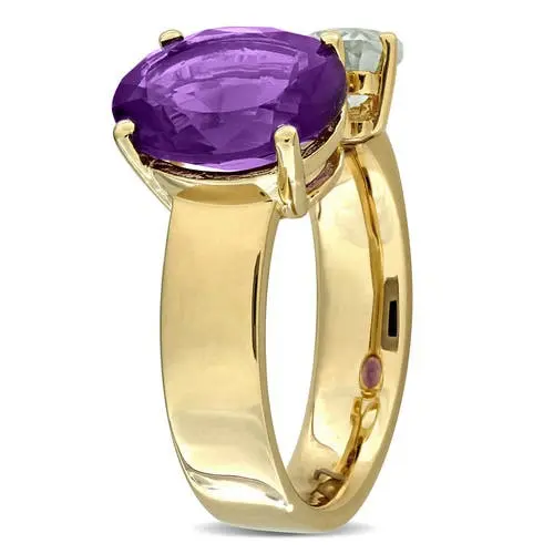 JULIANNA B. Gemstone Open Ring - Amethyst