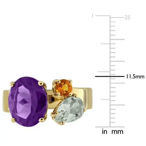 JULIANNA B. Gemstone Open Ring - Amethyst