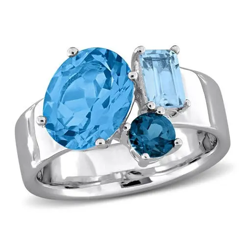 JULIANNA B. Multi Stone Topaz Sterling Silver Ring - Blue Topaz