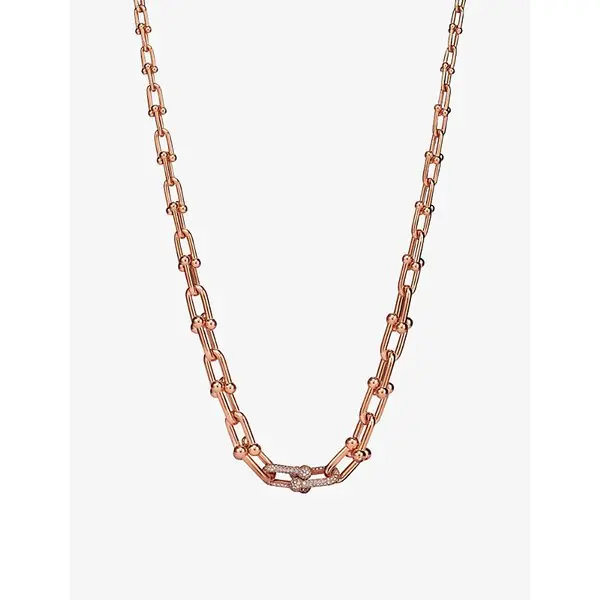 Tiffany & Co. Hardwear Diamond And 18ct Rose-gold Link Necklace - Rose Gold