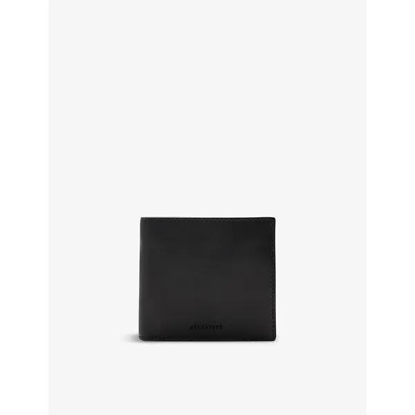 ALLSAINTS Delph Logo-debossed Bi-fold Leather Wallet - Black
