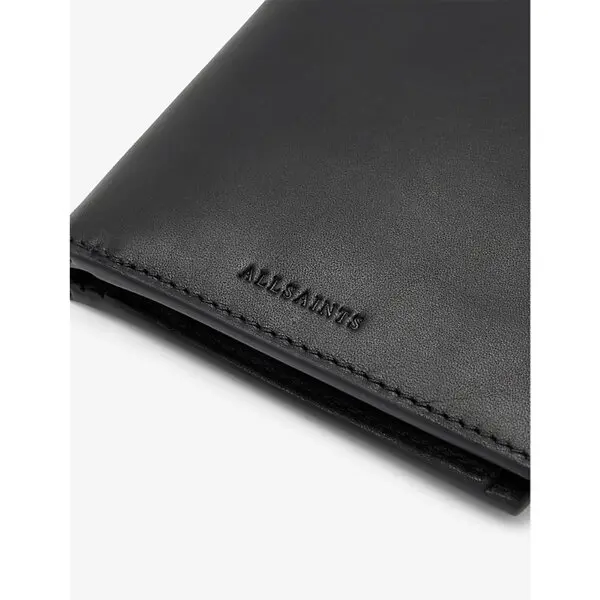 ALLSAINTS Delph Logo-debossed Bi-fold Leather Wallet - Black