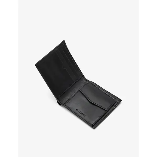 ALLSAINTS Delph Logo-debossed Bi-fold Leather Wallet - Black