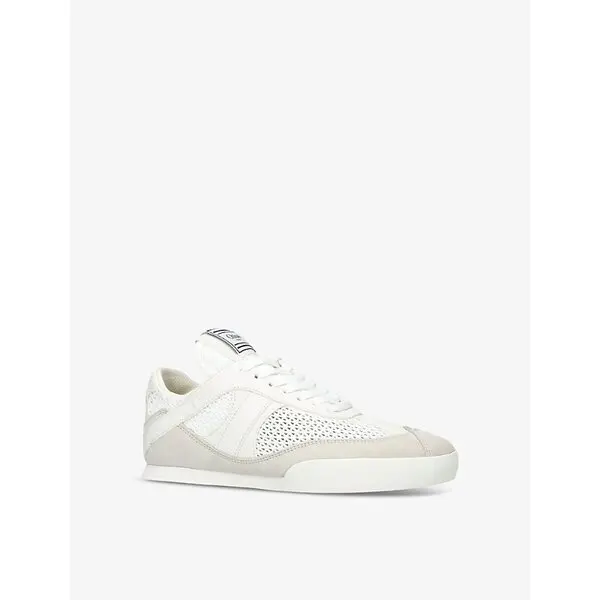 Chloé Kick Brand-patch Low-top Suede Trainers - White/comb