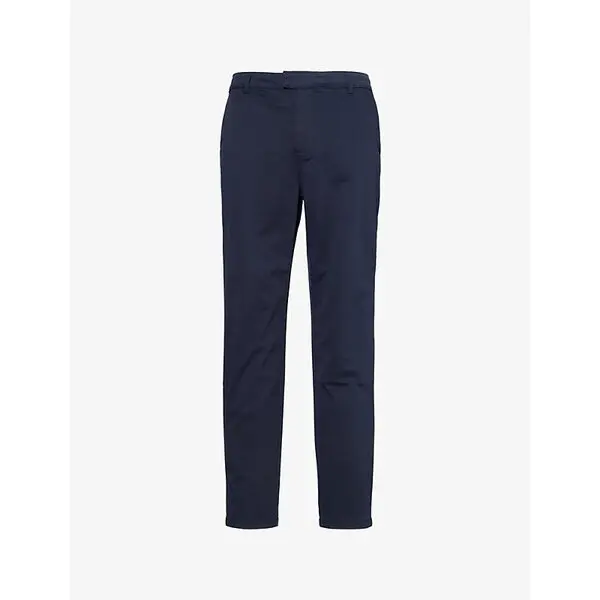 ARNE Tailored Straight-leg Stretch-cotton Chino Trousers - Navy