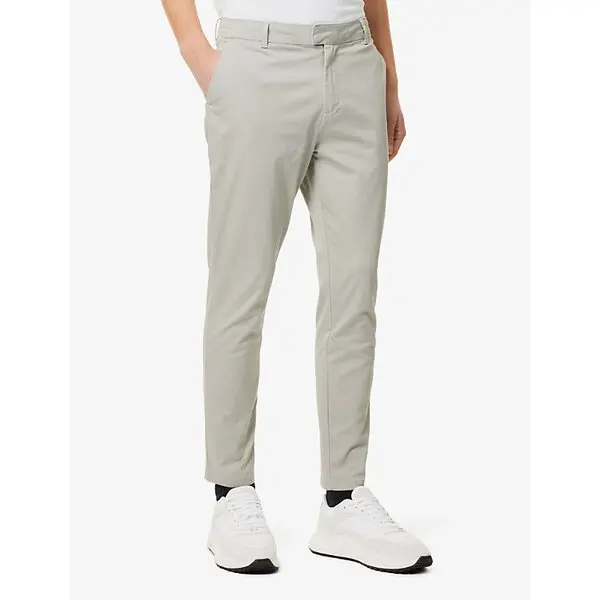 ARNE Tailored Straight-leg Stretch-cotton Chino Trousers - Stone