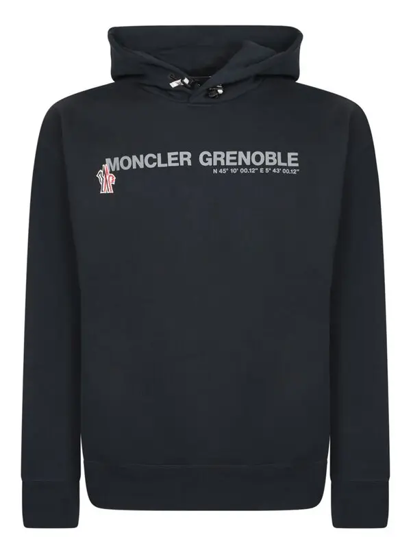 Moncler Long Sleeve Sweatshirt With Logo - Black