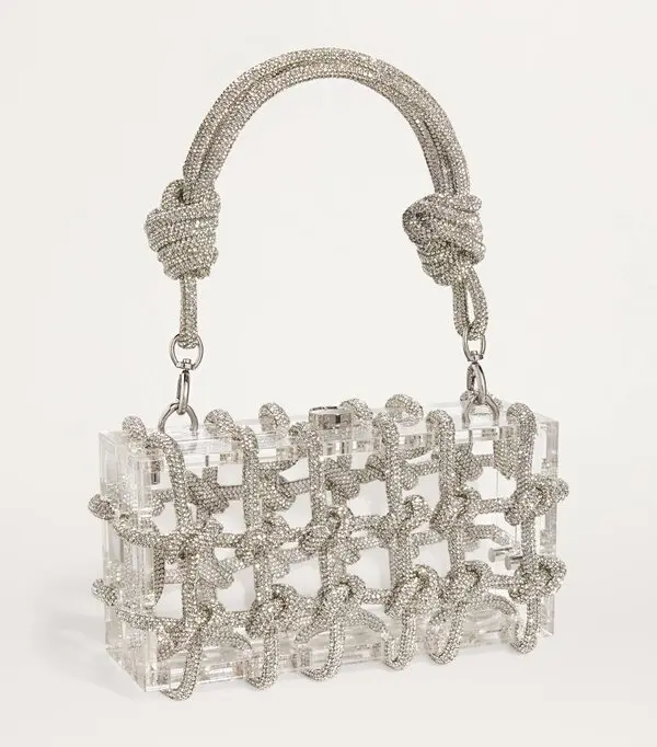 Cult Gaia Rhinestone Bess Shoulder Bag - Clear
