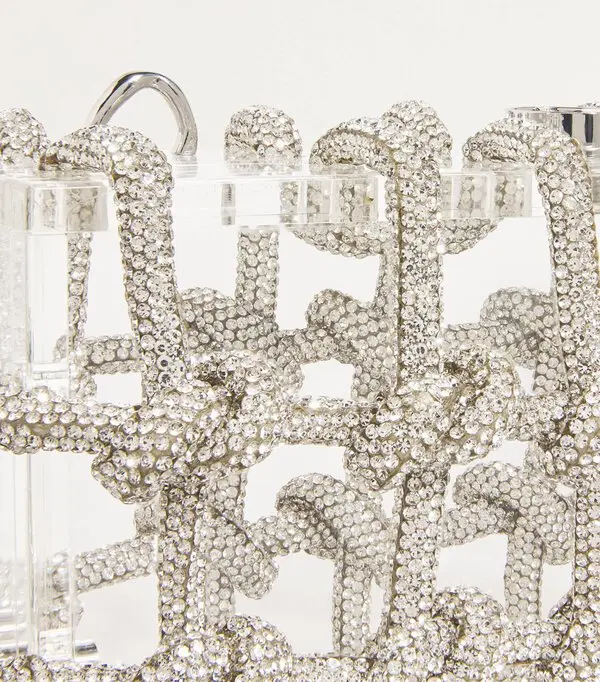 Cult Gaia Rhinestone Bess Shoulder Bag - Clear