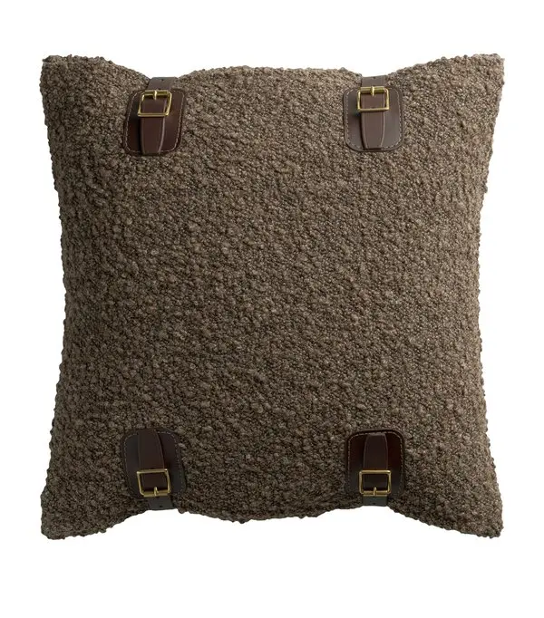 DE LE CUONA Wool-blend Attenborough Buckle Cushion - Brown