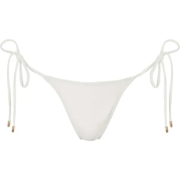 SUNKISSED Le Triangle Tie Side Bikini Bottom - Coco White