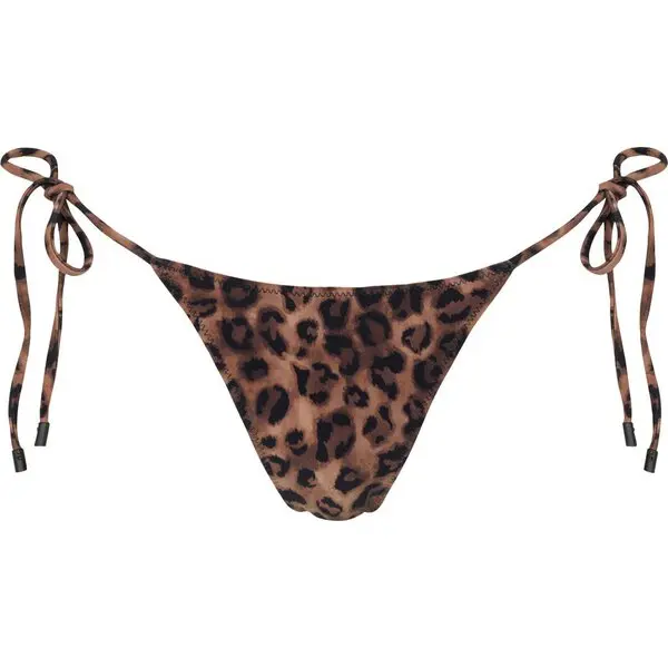 SUNKISSED Le Triangle Tie Side Bikini Bottom - Leopard
