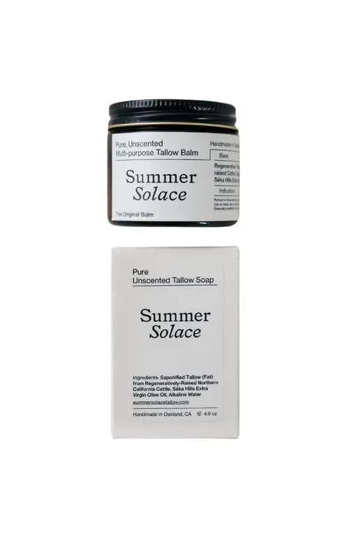 SUMMER SOLACE TALLOW Pure Tallow Set Regenerative Tallow Balm - Off-white /cream
