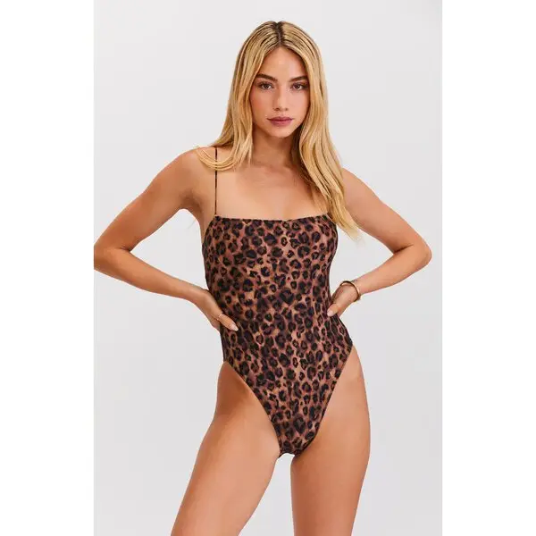 SUNKISSED Signature Scoop One-piece Swimsuit - Leopard