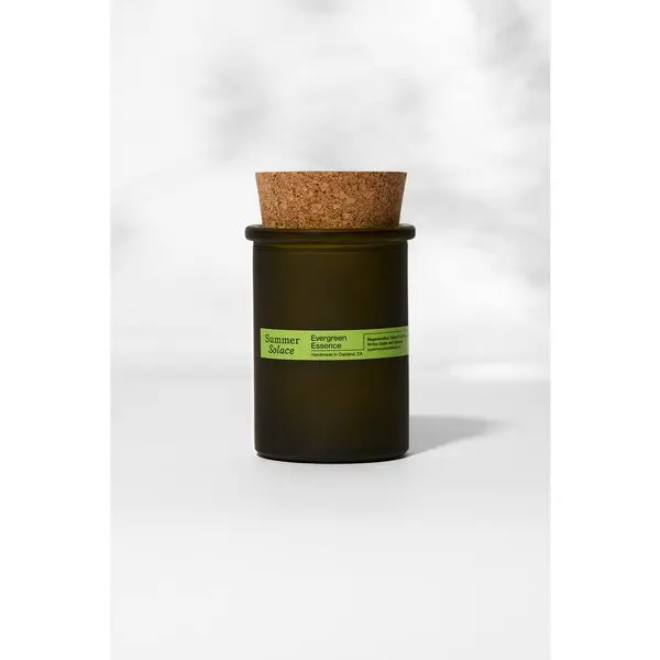SUMMER SOLACE TALLOW Evergreen Essence Candle Regenerative Tallow - Dark Green / Cork
