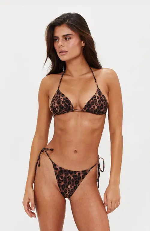 SUNKISSED Le Triangle Bikini Top - Leopard