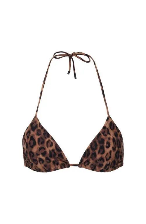 SUNKISSED Le Triangle Bikini Top - Leopard