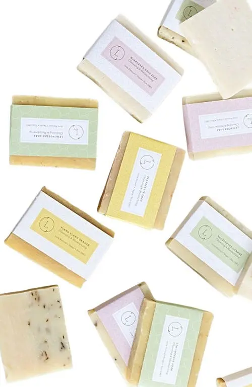 LIZUSH Natural Cold Process Soap Bar Set Of 2 - Lavender