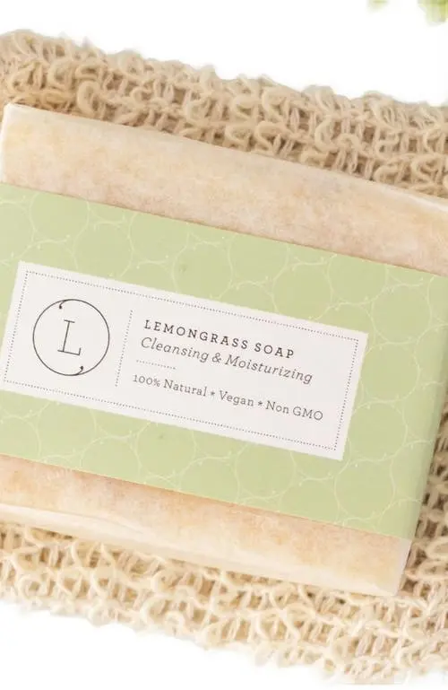 LIZUSH Natural Cold Process Soap Bar Set Of 2 - Lemongrass