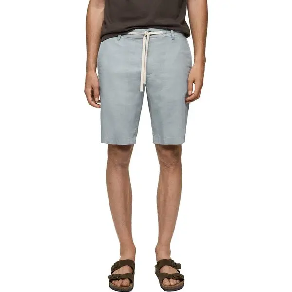 Mango Slim Fit Linen Shorts
