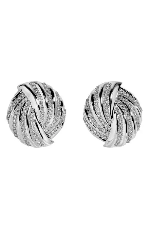 Lili Claspe Arlo Pavé Stud Earrings - Silver