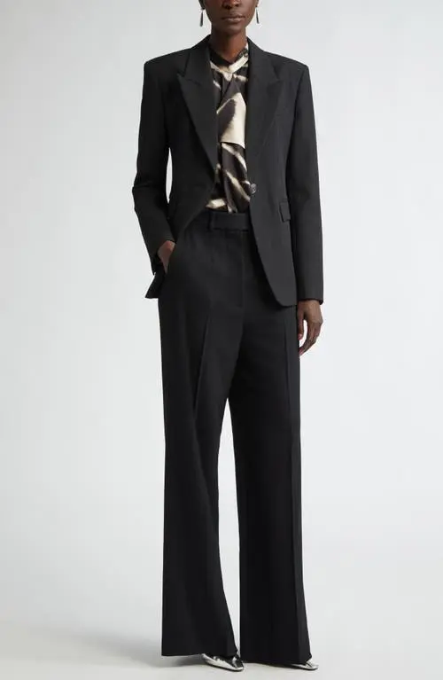 St. John Pinstripe One-button Blazer