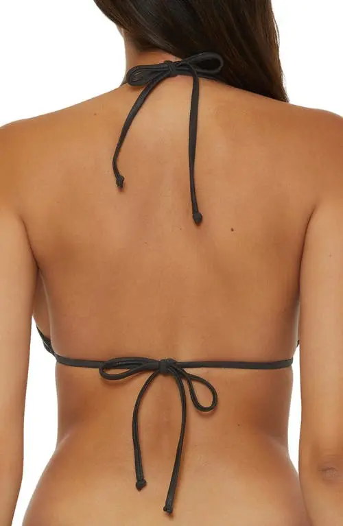 BECCA By Rebecca Virtue Liquid Metal Triangle Bikini Top - Black