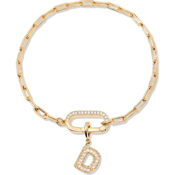 BROOK & YORK Petra Initial Charm Bracelet - Gold D