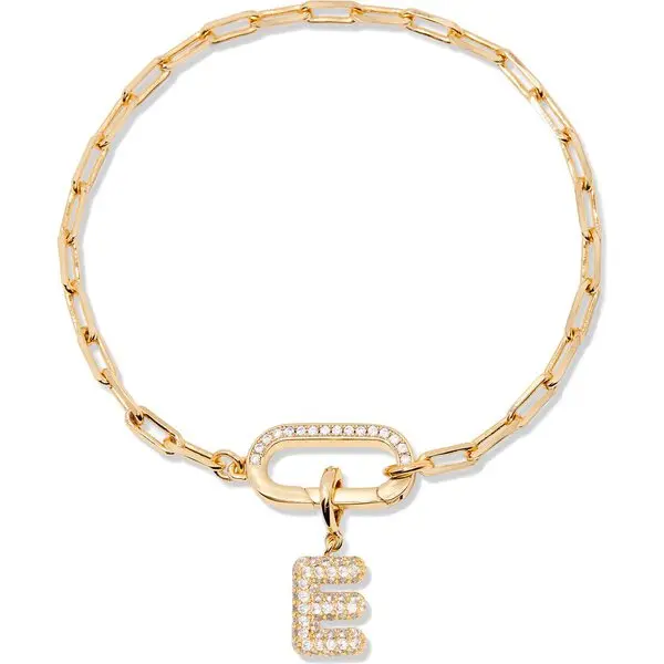 BROOK & YORK Petra Initial Charm Bracelet - Gold E