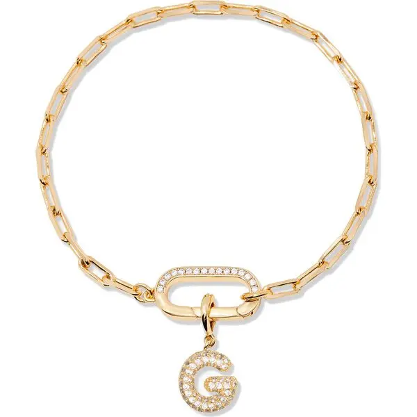 BROOK & YORK Petra Initial Charm Bracelet - Gold G