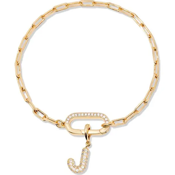 BROOK & YORK Petra Initial Charm Bracelet - Gold J