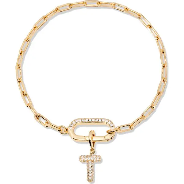 BROOK & YORK Petra Initial Charm Bracelet - Gold T
