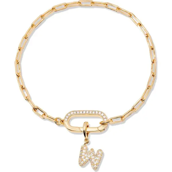 BROOK & YORK Petra Initial Charm Bracelet - Gold W