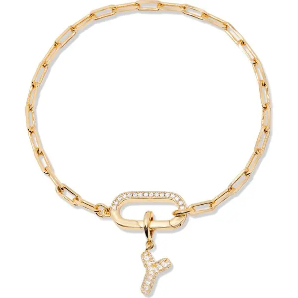 BROOK & YORK Petra Initial Charm Bracelet - Gold Y