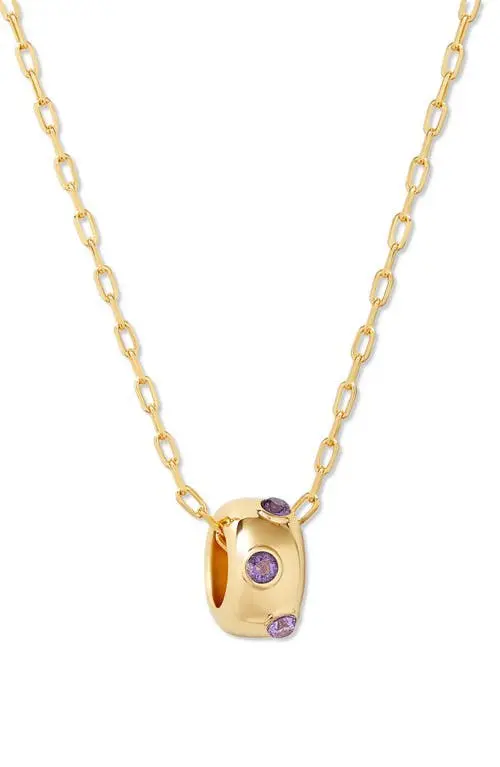 BROOK & YORK Kate Birthstone Pendant Necklace - Gold - February