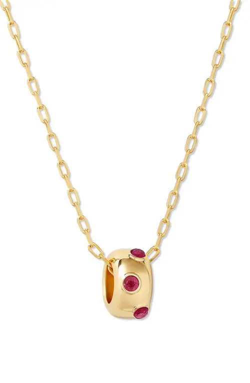 BROOK & YORK Kate Birthstone Pendant Necklace - Gold - July