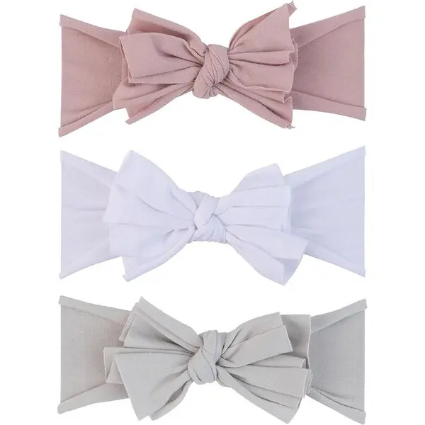 ELY'S & CO. 3-pack Headband Set - Mauve Lavender/ Grey & White