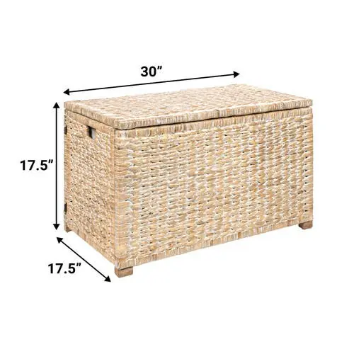 HAPPIMESS Anada Handwoven Wicker Weave Storage Trunk