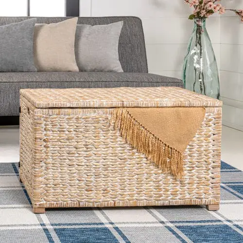 HAPPIMESS Anada Handwoven Wicker Weave Storage Trunk