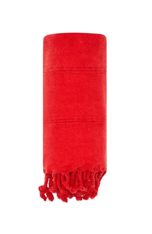 SUNKISSED Sand Free Beach Towelstonewashed - Positano Red