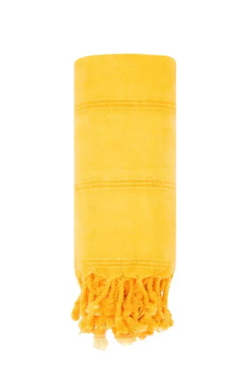 SUNKISSED Sand Free Beach Towelstonewashed - Tuscany Yellow
