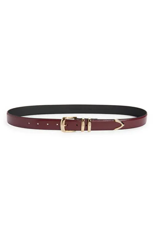 FAVORITE DAUGHTER The Jordan Leather Belt - Deep Red