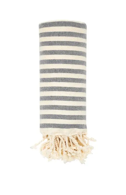SUNKISSED Sand Free Beach Towelstriped - Bondi Black