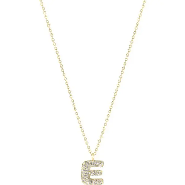 ELECTRIC PICKS Bubble Letter Necklace - Gold - E